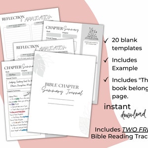 Bible Chapter Study Journal Printable I Bible Mapping Planner Printable ...