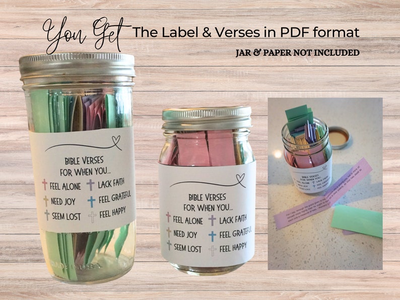 DIY Bible Verses in A Jar for Encouragement | Scripture Jar, Bible ...