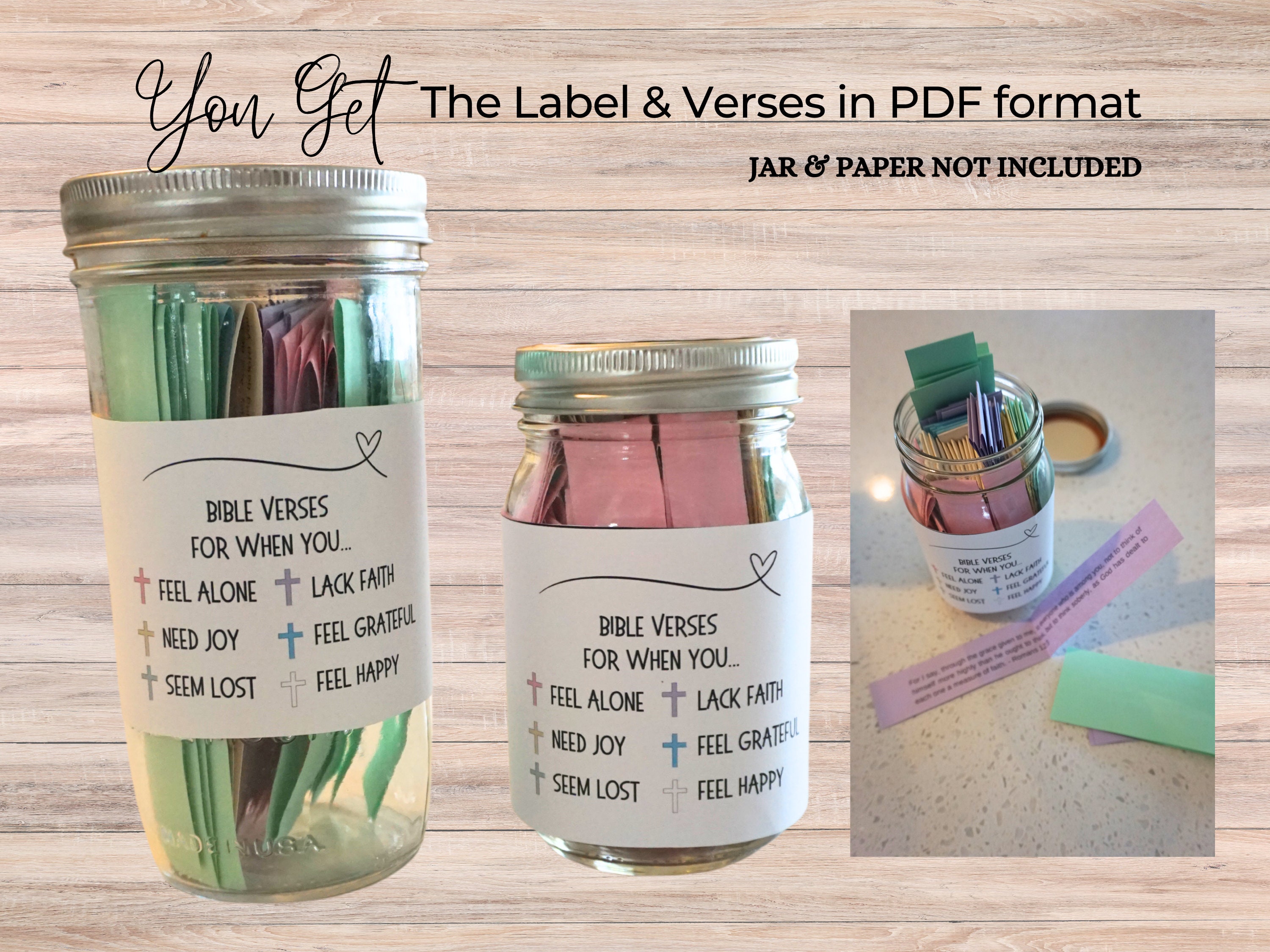 DIY Bible Verses in A Jar for Encouragement Scripture Jar, Bible Verses ...