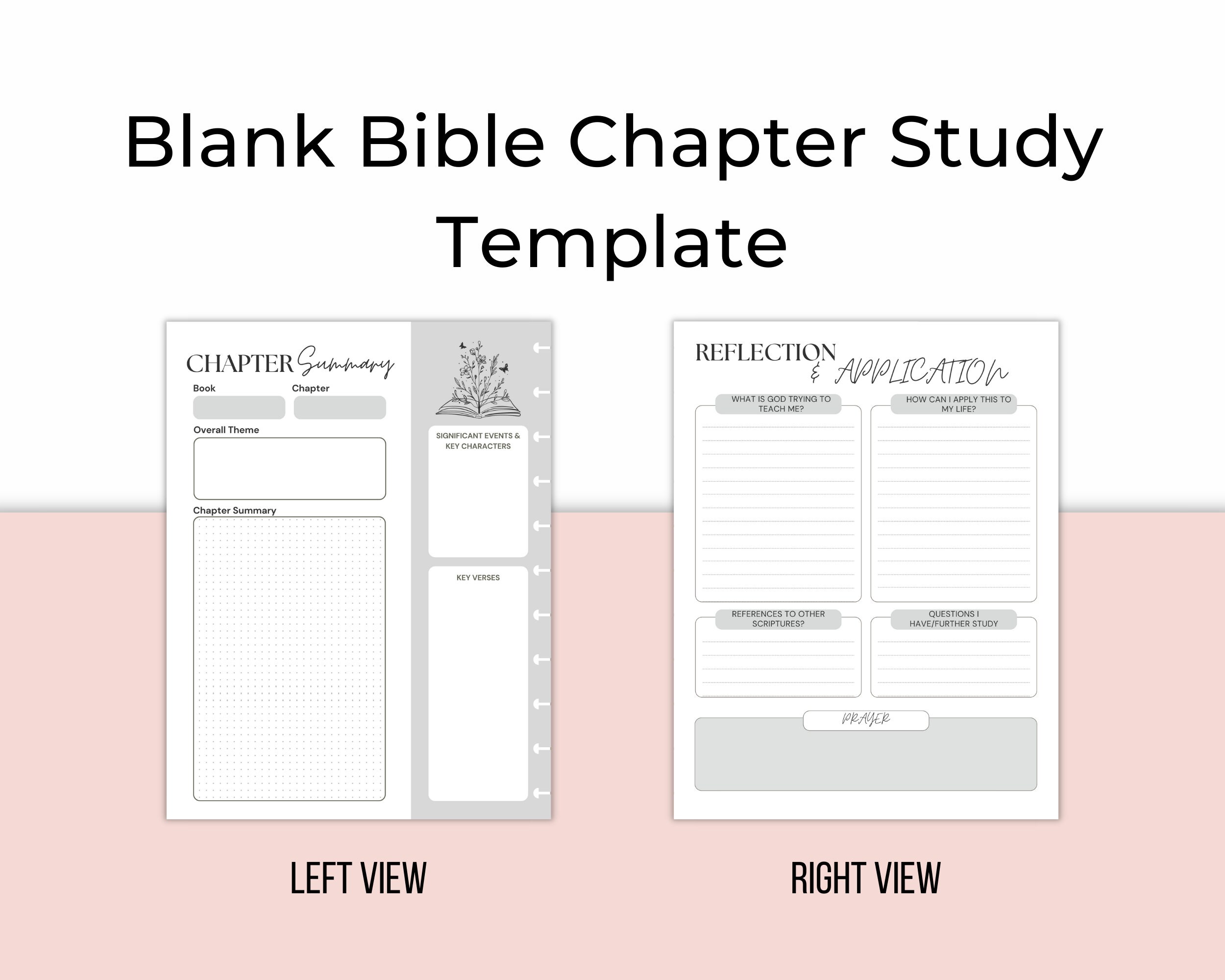 Bible Chapter Study Journal Printable I Bible Mapping Planner Printable ...