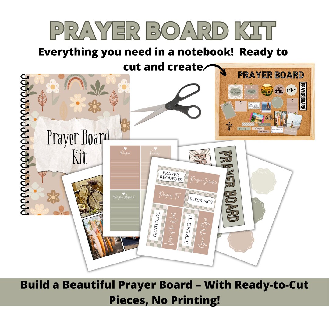 Prayer Board Kit – Not a Digital Download! Vision Board Notebook With ...