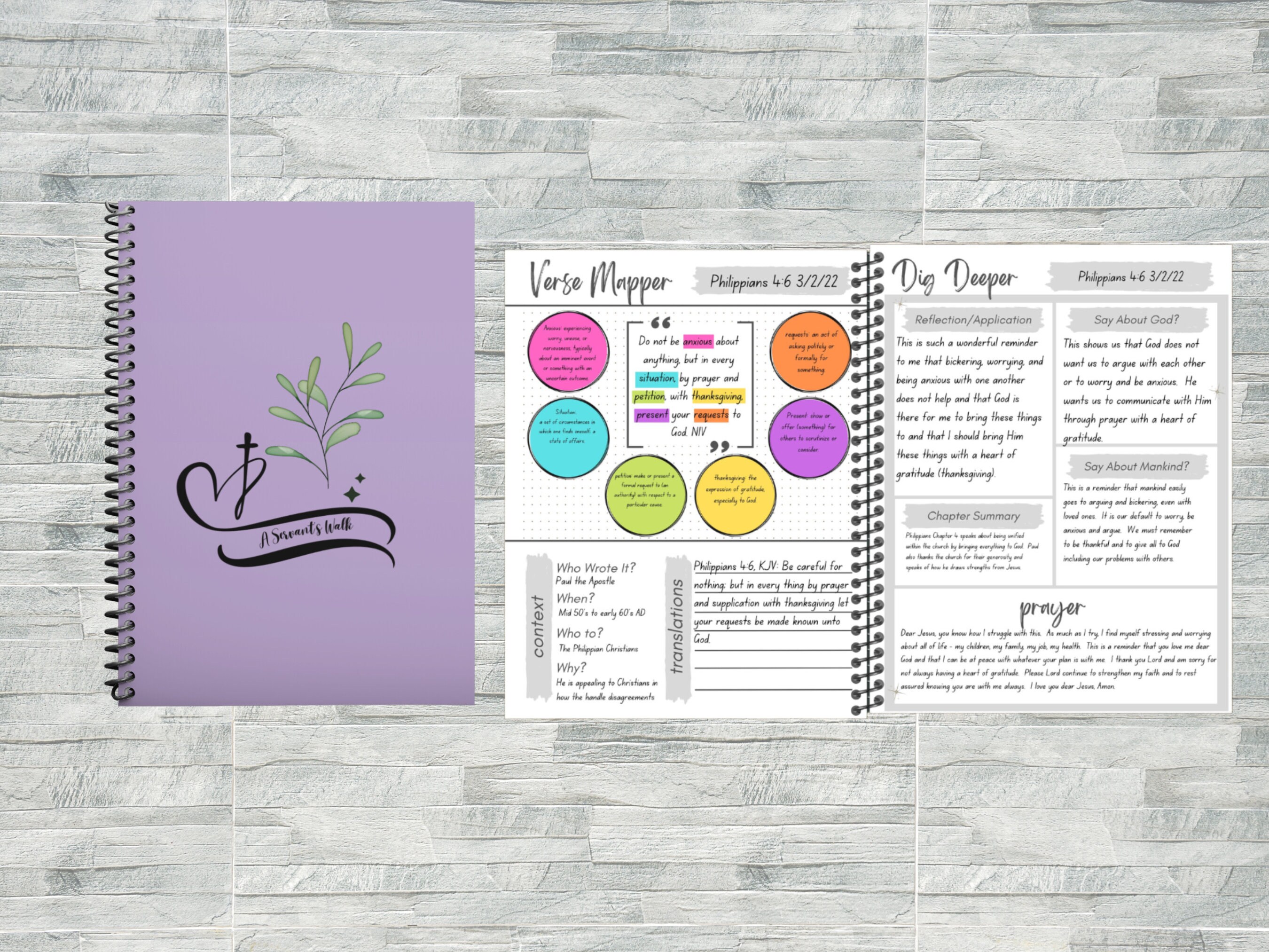 Verse Mapping Journal Verse Map Bible Study Journal Prayer - Etsy