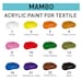 Acrylic Paint for Clothes and Textile Set of 12 X 20 Ml/0.7 Fl Oz, High ...