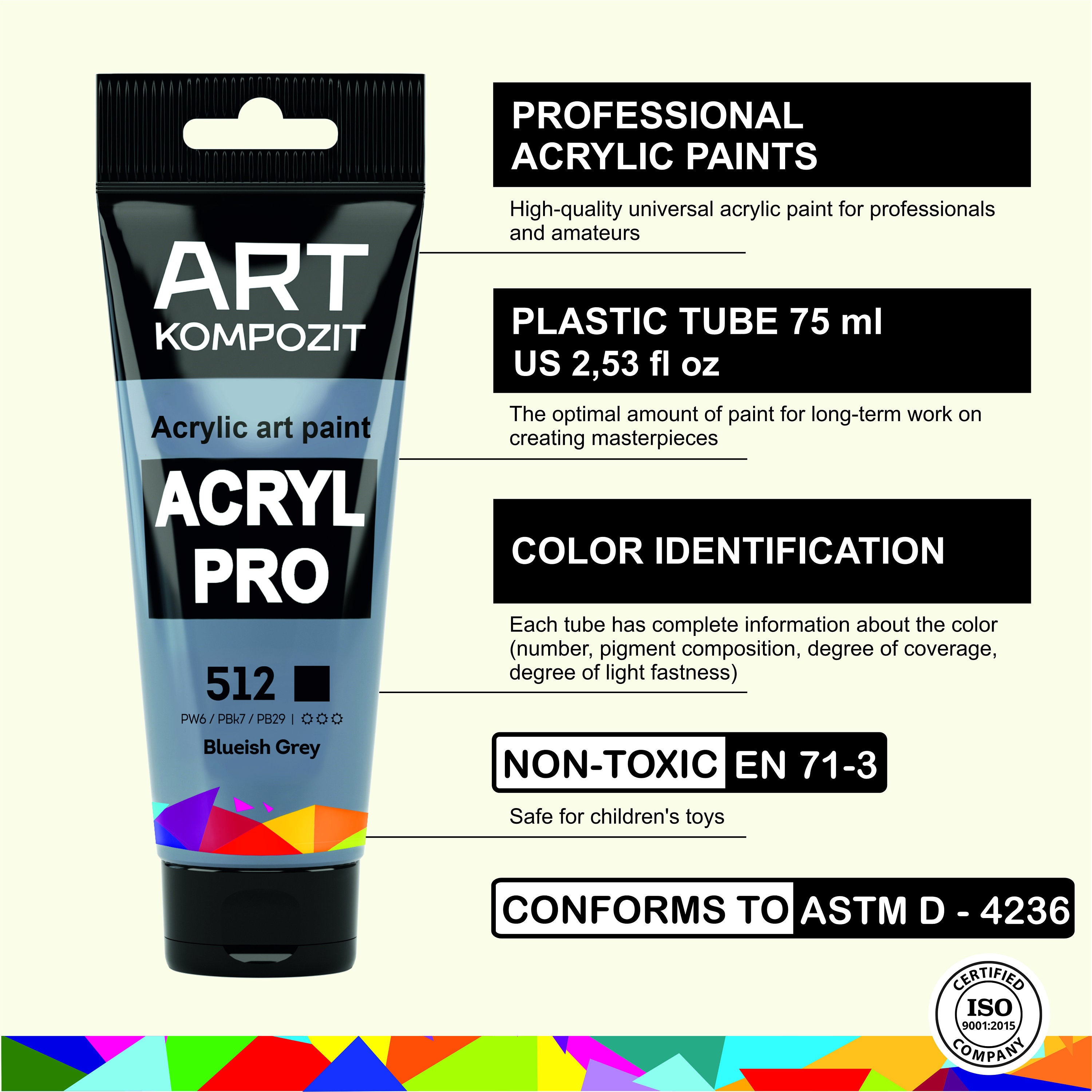 Acrylic Paint 475 Bronze Antique Color Set of 12x2.6 Fl Oz/75 Ml ...