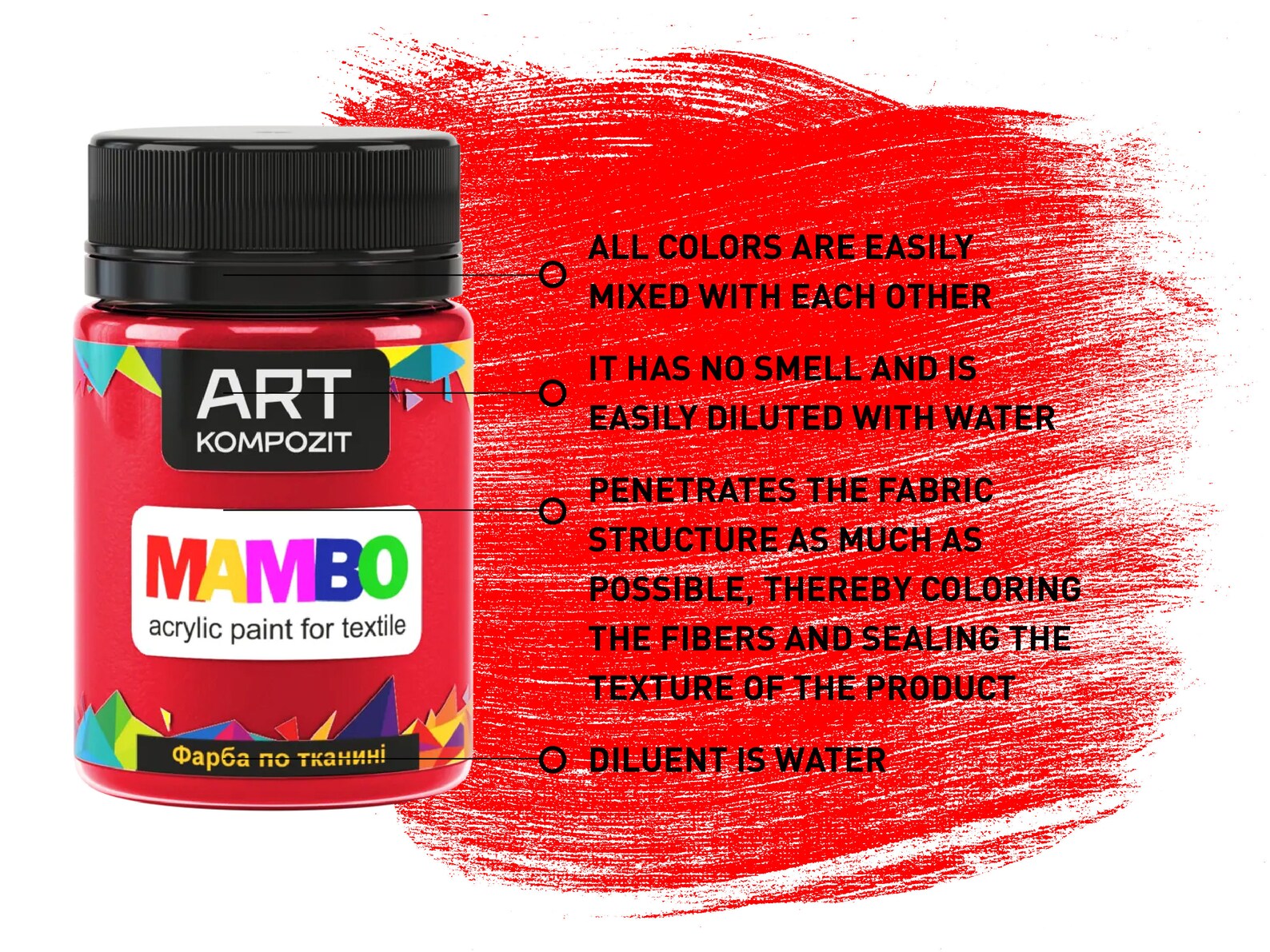 Acrylic Paint for Clothes and Textile Set of 12 X 20 Ml/0.7 Fl Oz, High ...