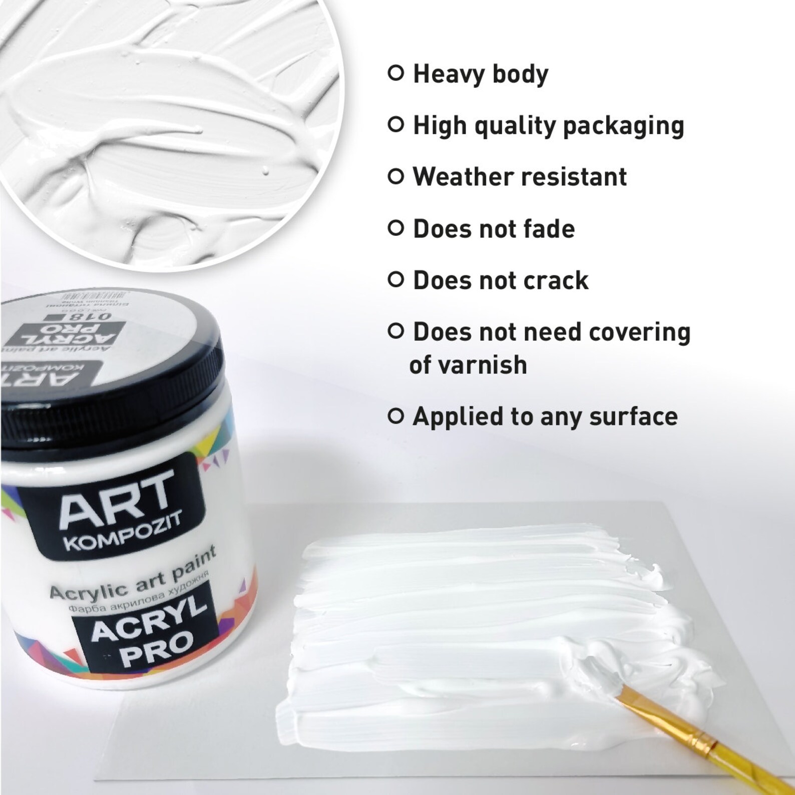 ACRYL PRO , Acrylic Paint - 430 Ml for Canvas, Wood and Cardboard ...