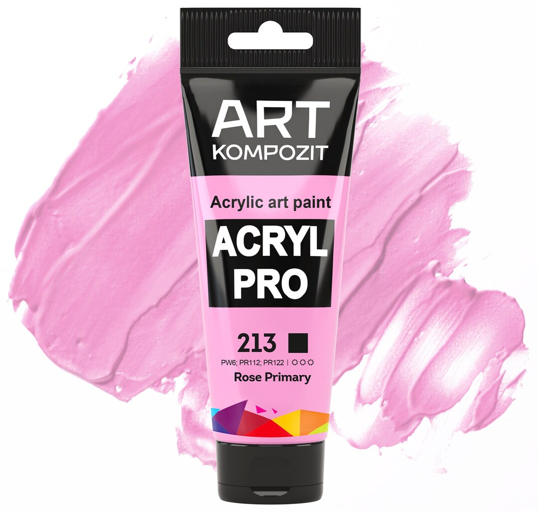 Acrylic Paint 213 Rose Primary Color Set of 12x2.6 Fl Oz/75 Ml, Acrylic ...