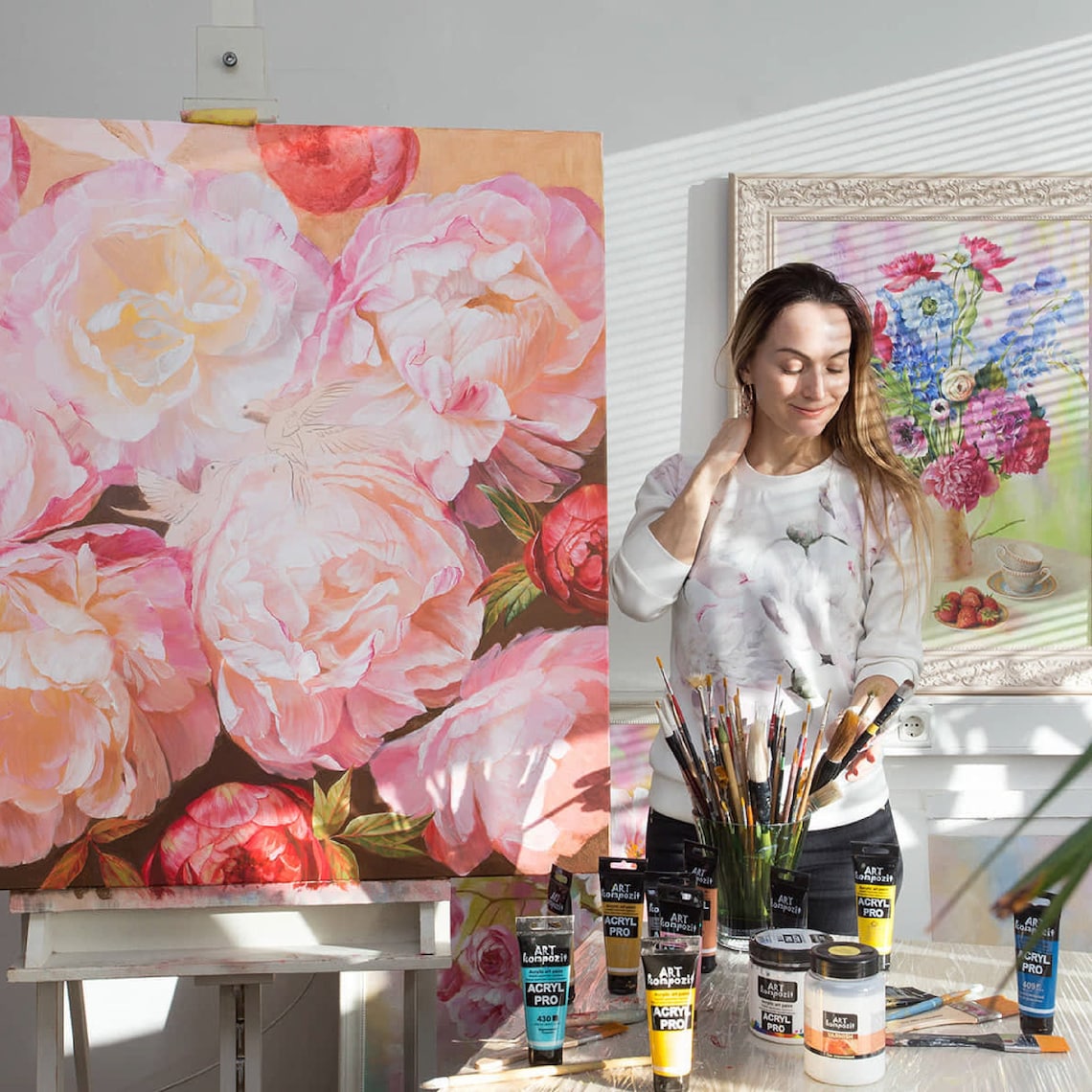 Acrylics Paints Blue Shine 480 Color Set Tube of 12x2.6 Fl - Etsy