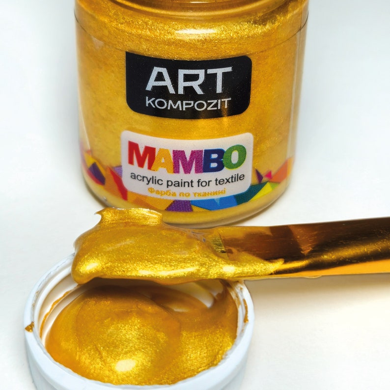 METALLIC Acrylic Fabric Paint Set 9 X 20 Ml (0.67 Fl Oz) for Clothes ...