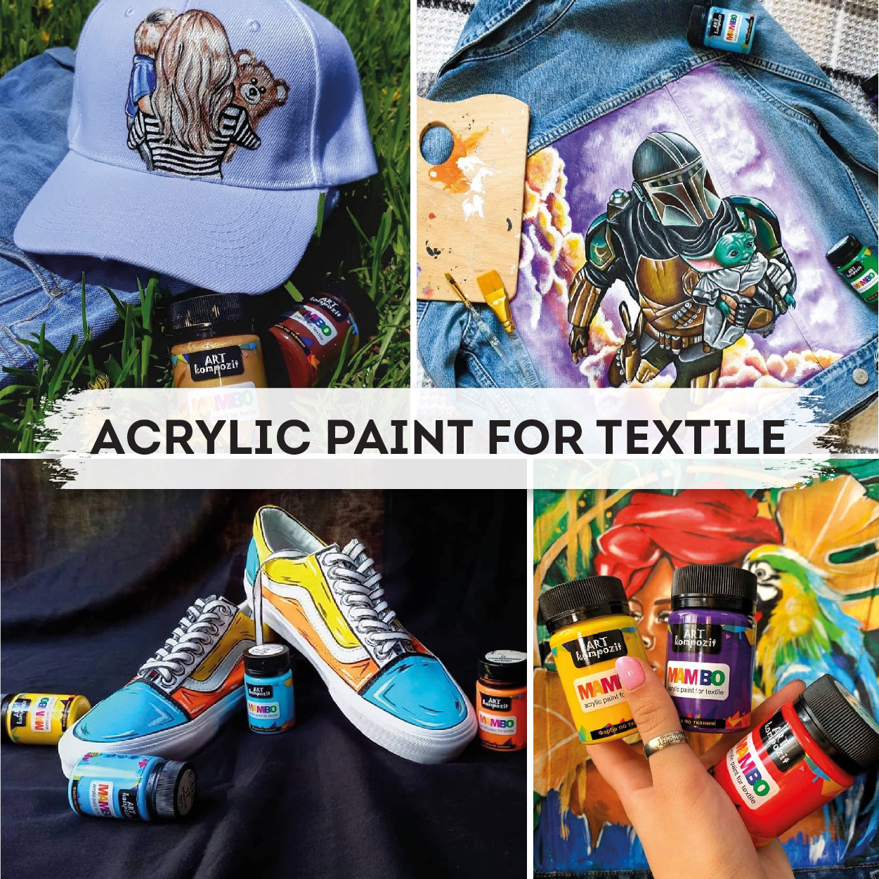 Professional Acrylic Fabric Paint Set - 24 Colors 50 Ml - for Clothes ...