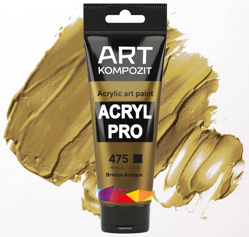 Acrylic Paint 475 Bronze Antique Color Set of 12x2.6 Fl Oz/75 Ml ...