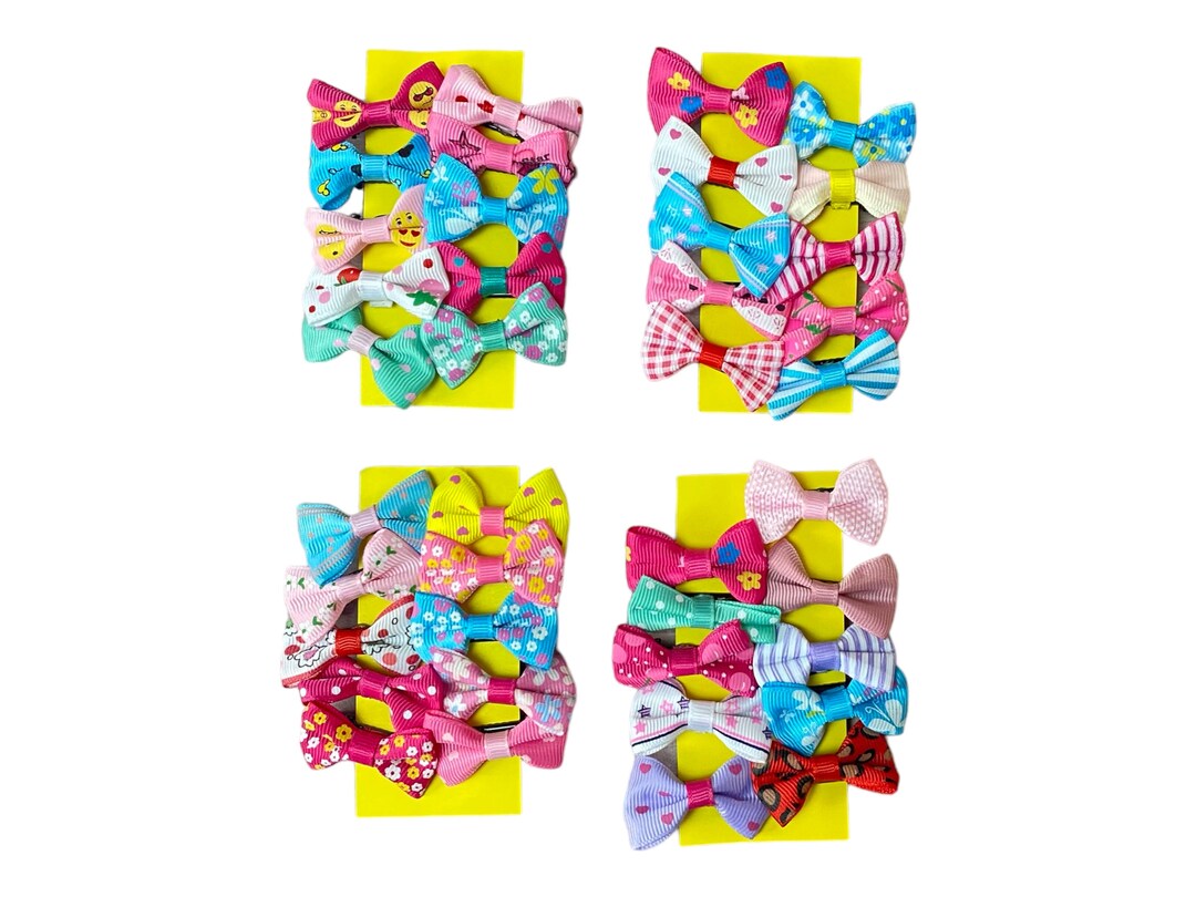 10 Pcs/ Clips Set Colorful Hair Bows, Clips Hair Accessories, Baby ...