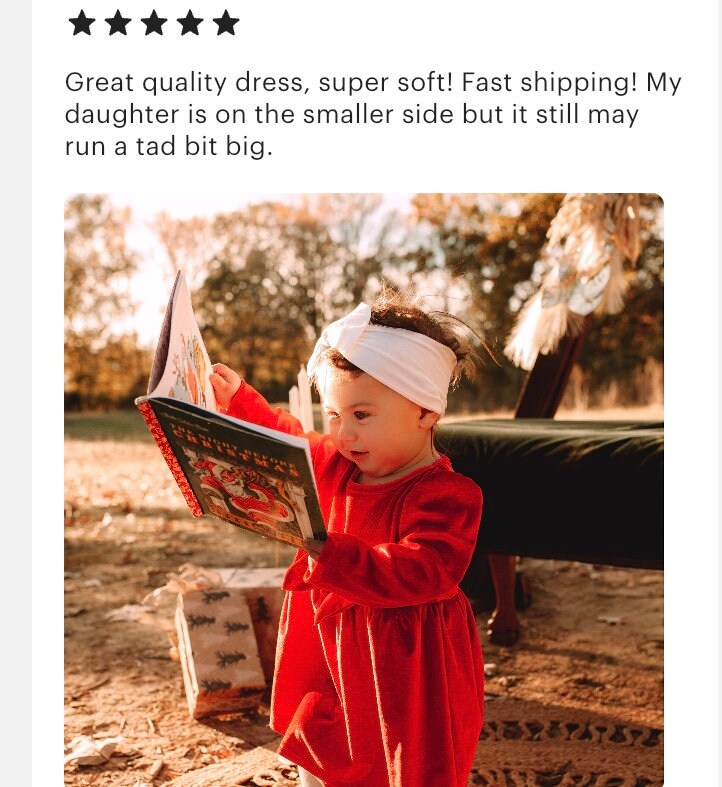 Red Velvet Bow Dress Long Sleeve, Baby Christmas Party Dress, Girl ...