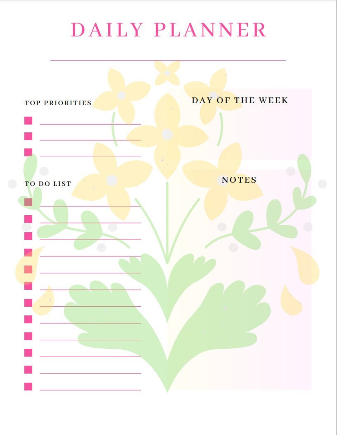 Planner Printable. Fun Spring Theme! - Etsy