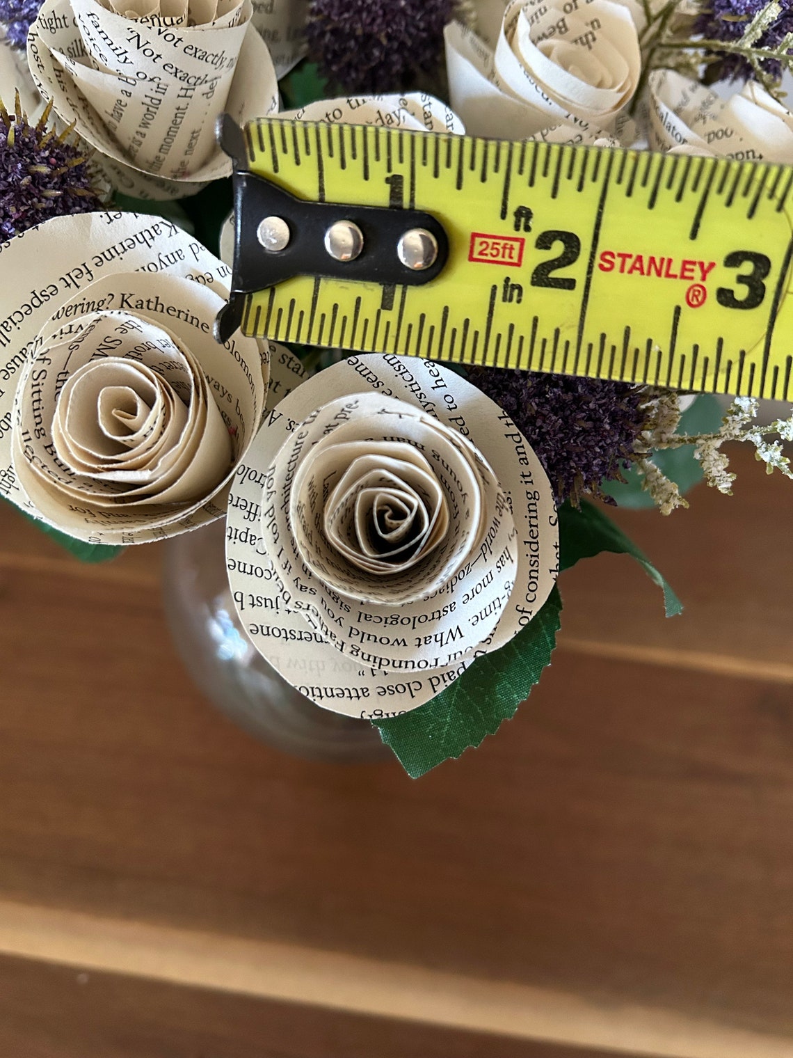 Custom Book Page Paper Roses and Paper Flowers Flower Centerpieces and ...