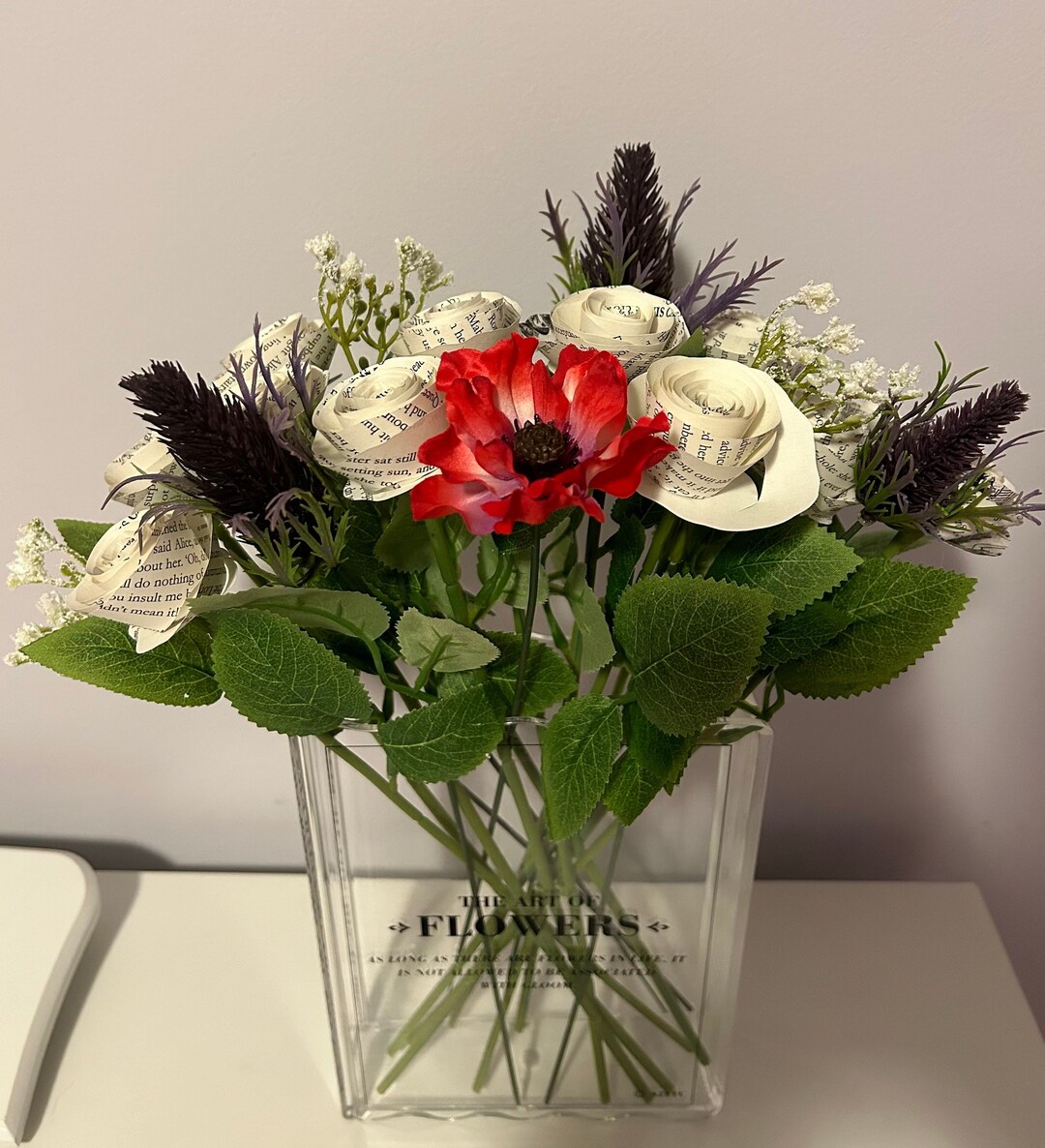 Acrylic Book Vase – Clear Bookshelf Decor for Floral Displays - Etsy
