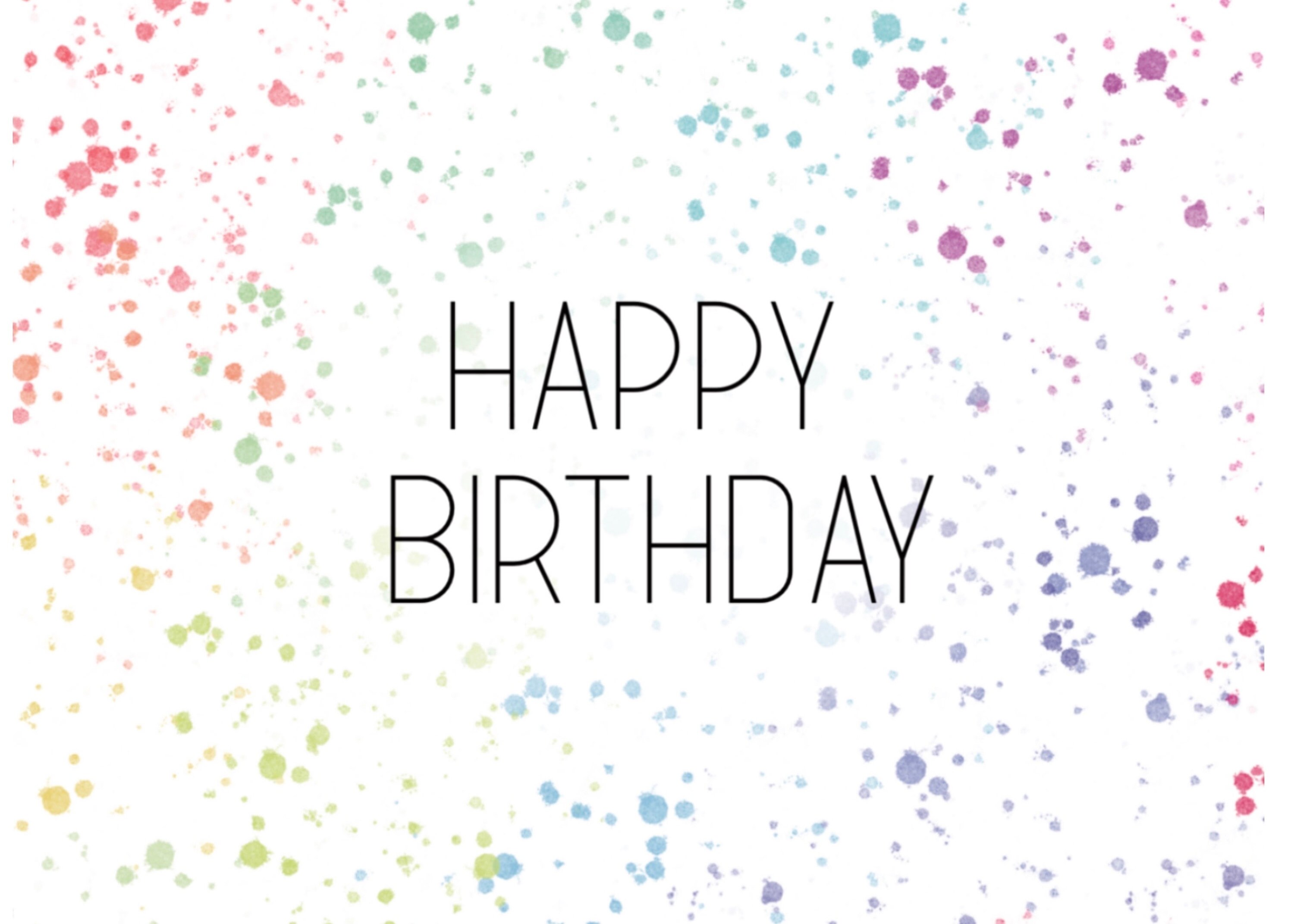 Paint Splatter Birthday Card, Digital Download - Etsy