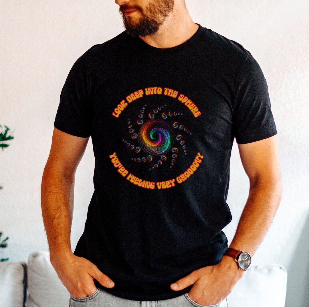 Hypnotic Luminescent Shirt, Groovy Quote Tee, Spinning Design T-shirt ...