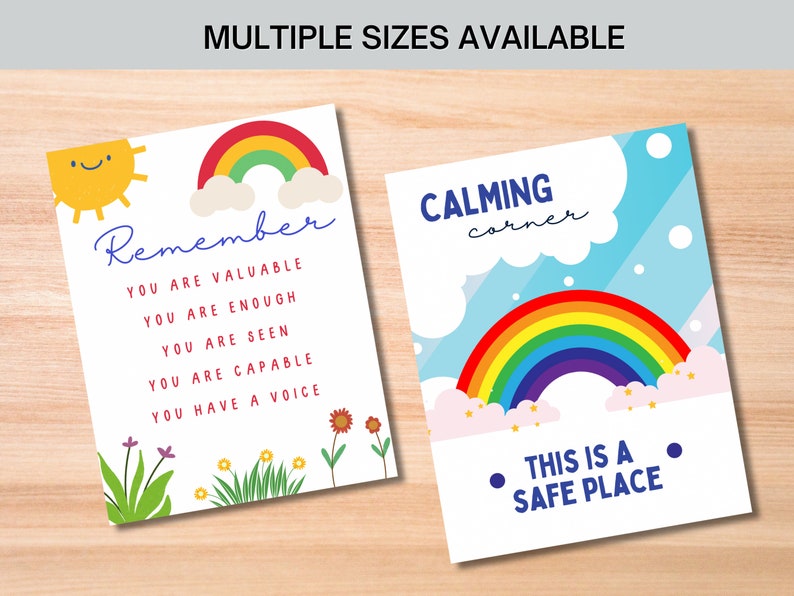 Calm Down Corner Poster Printables, Calming Corner, Emotional ...