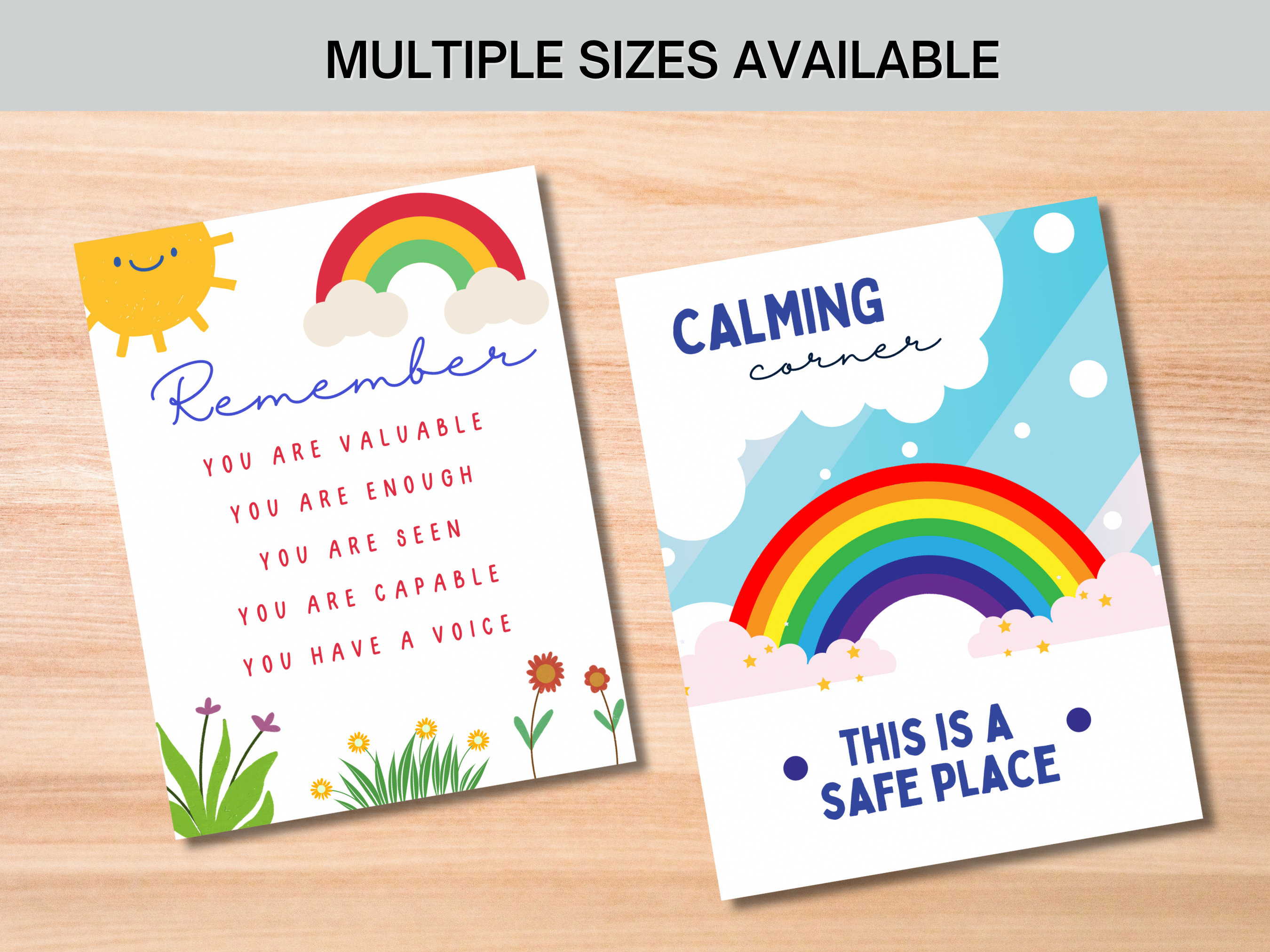 Calming Corner Signs, Emotional Regulation, Counselor Decor (digital ...