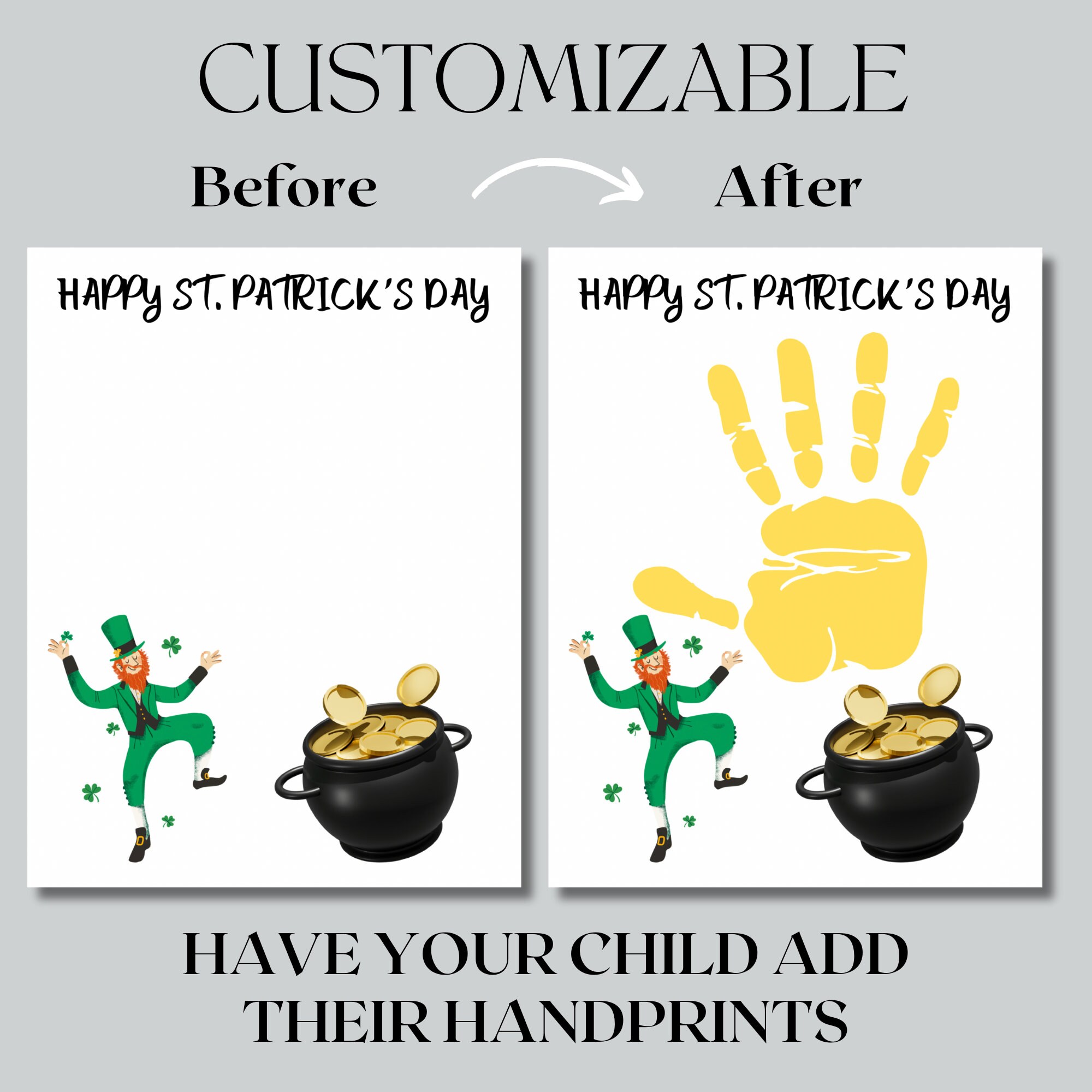 2025 St. Patrick's Day Handprint Art, St Patricks Day Handprint Crafts ...