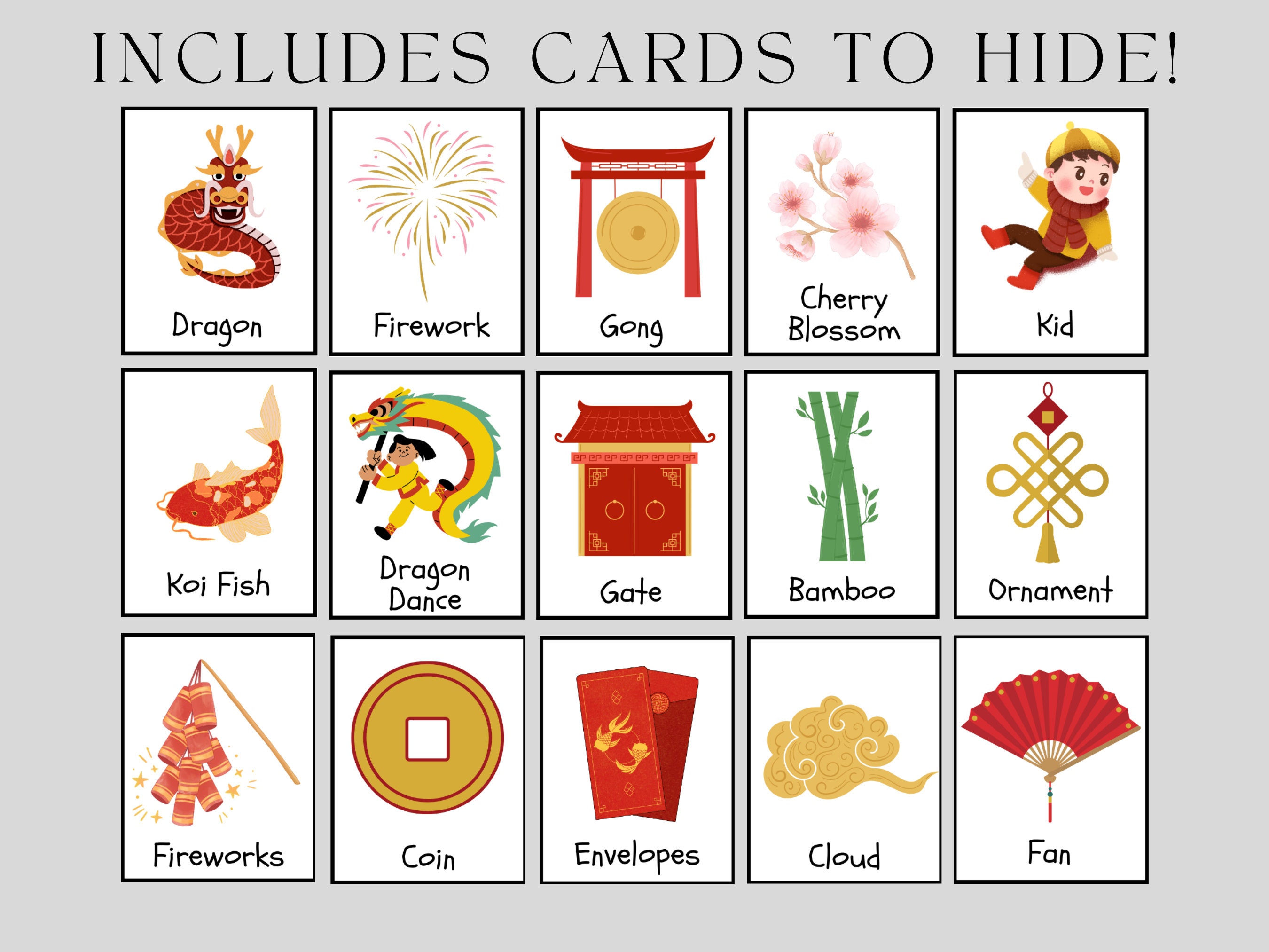 Chinese New Year Scavenger Hunt, Lunar New Year Game, Year of the ...