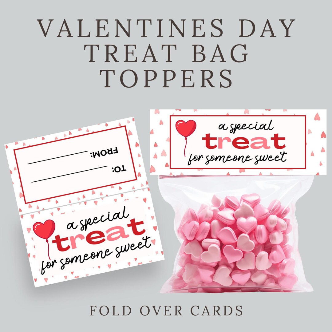 Valentine's Day Treat Bag Toppers - Etsy
