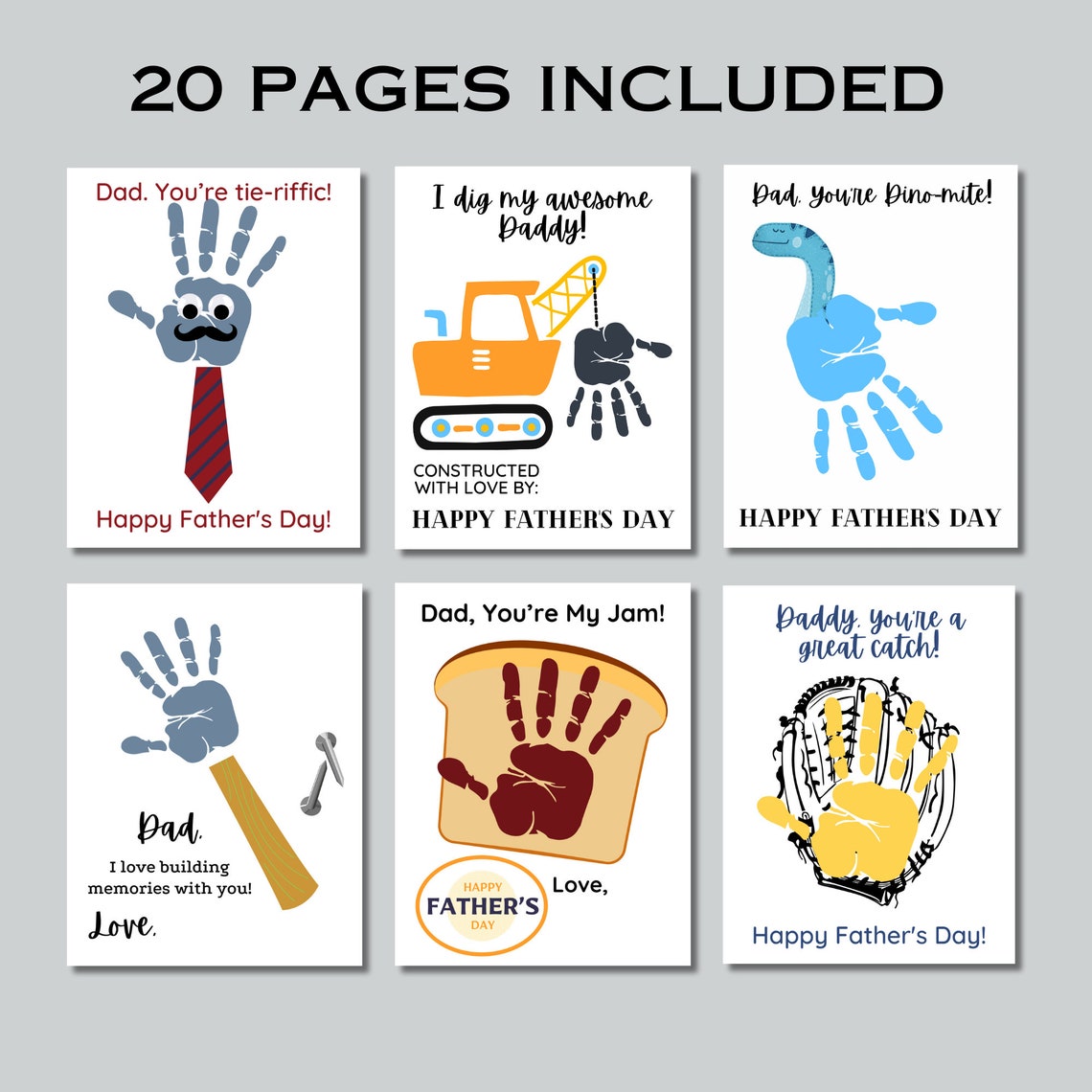 Fathers Day Handprint Craft Dad Birthday Gift DIY Gift for Dad Fathers ...