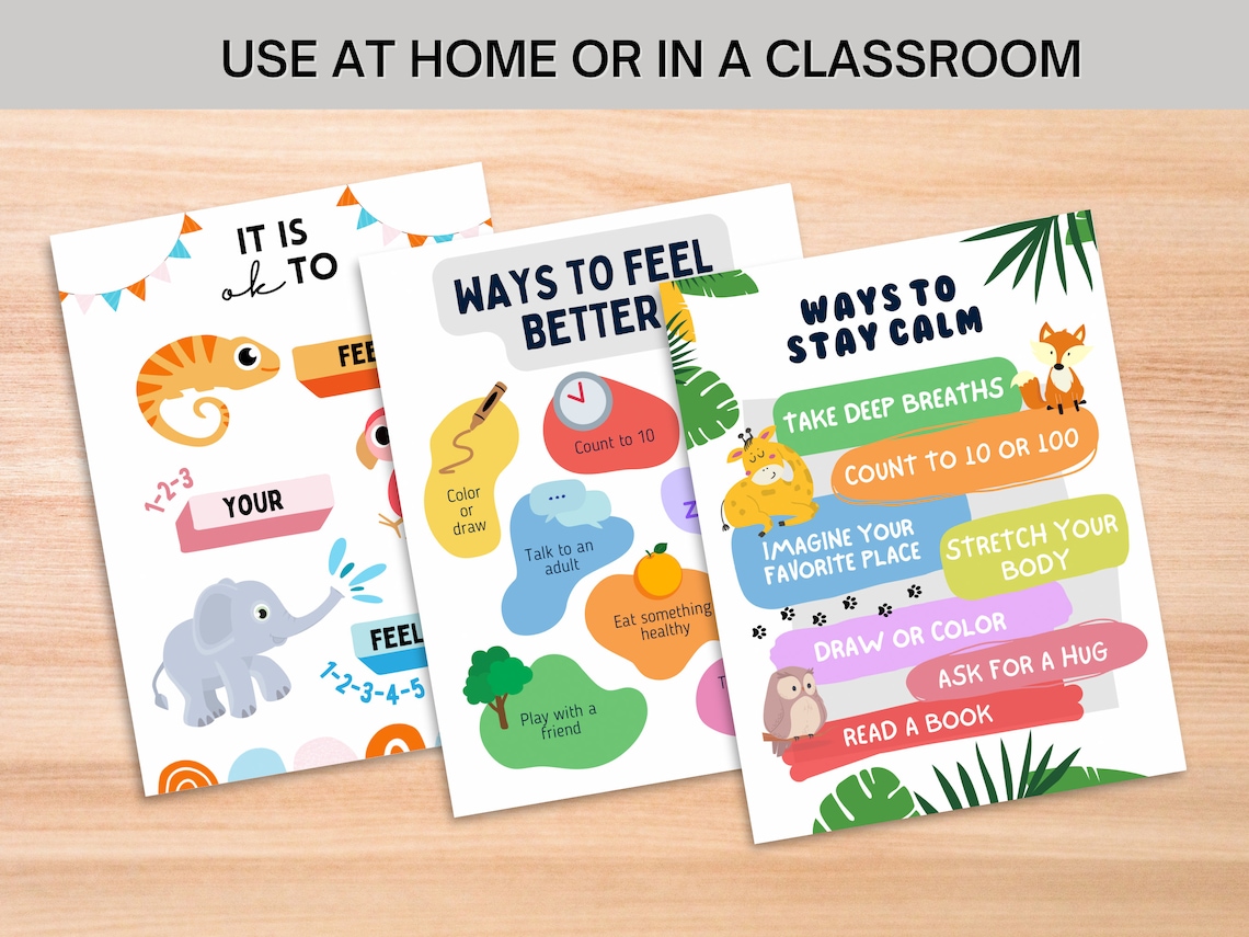 Calm Down Corner Poster Printables, Calming Corner, Emotional ...