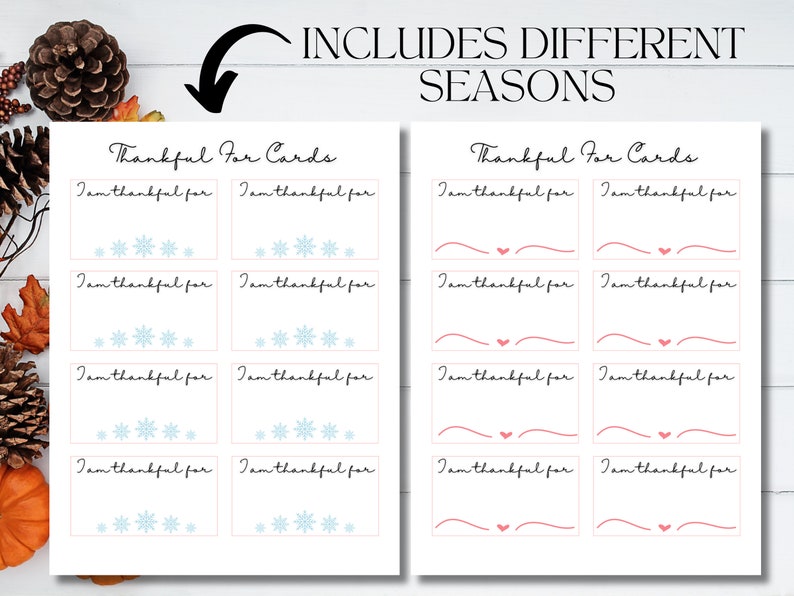 Thanksgiving Thankful Cards: Kids Holiday Activity (PDF) - Etsy