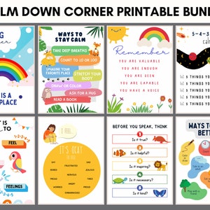 Calm Down Corner Poster Printables - Etsy
