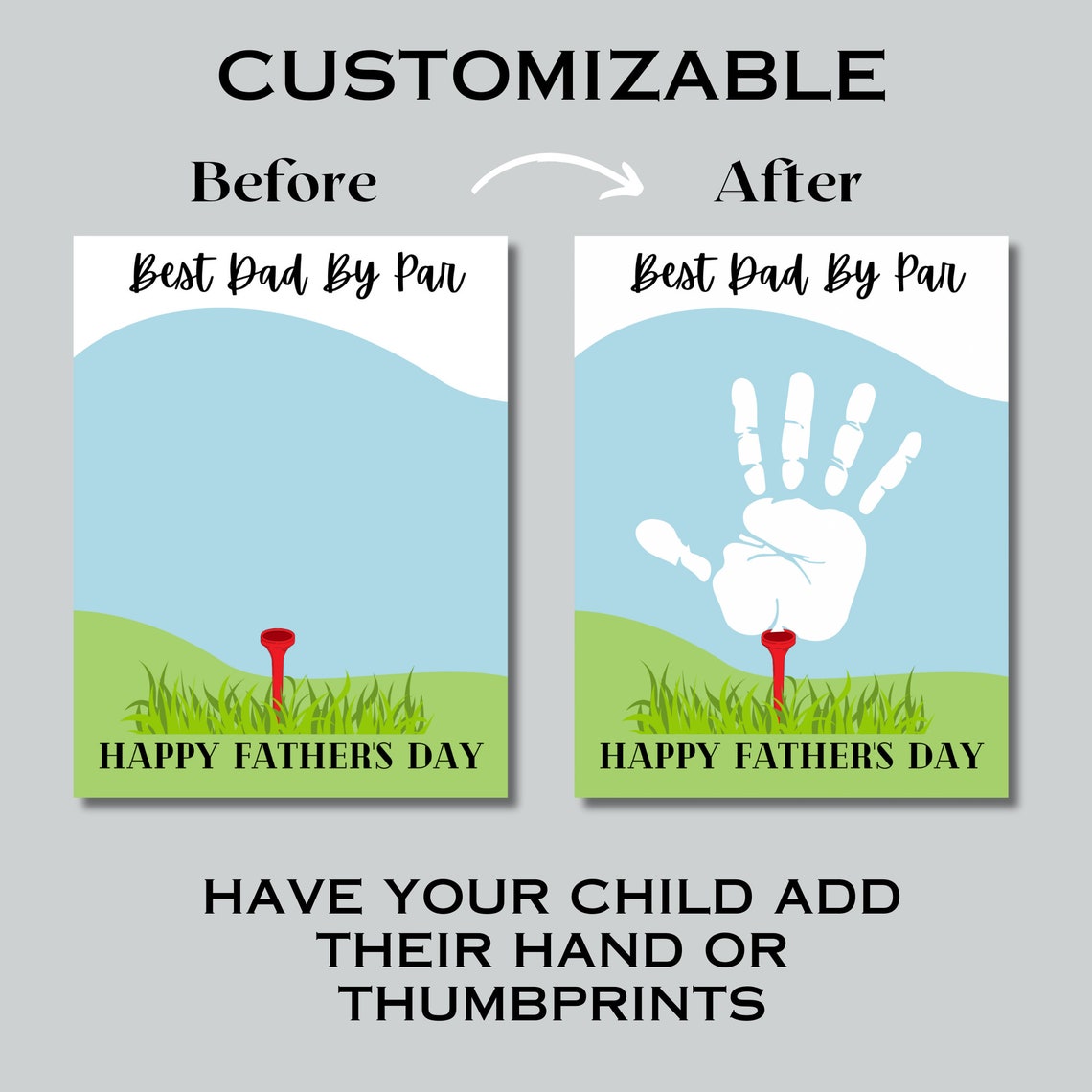 Fathers Day Handprint Craft Dad Birthday Gift DIY Gift for Dad Fathers ...
