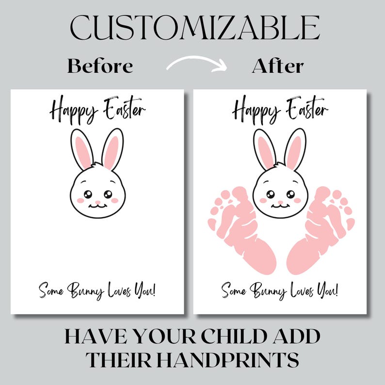 2025 Easter Handprint Art, Easter Handprint Crafts, Easter Footprint ...