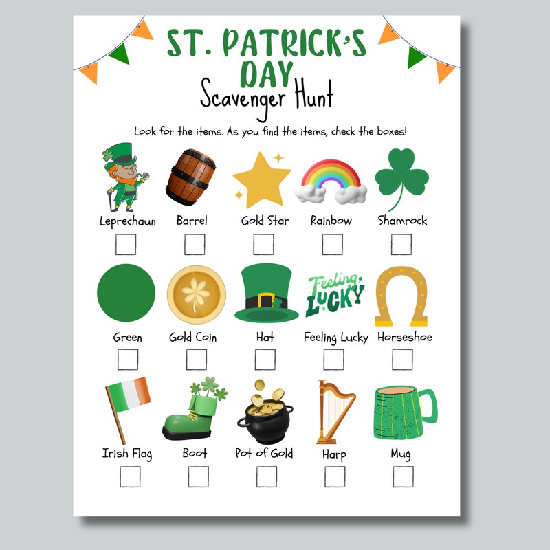 St Patricks Day Scavenger Hunt - Etsy