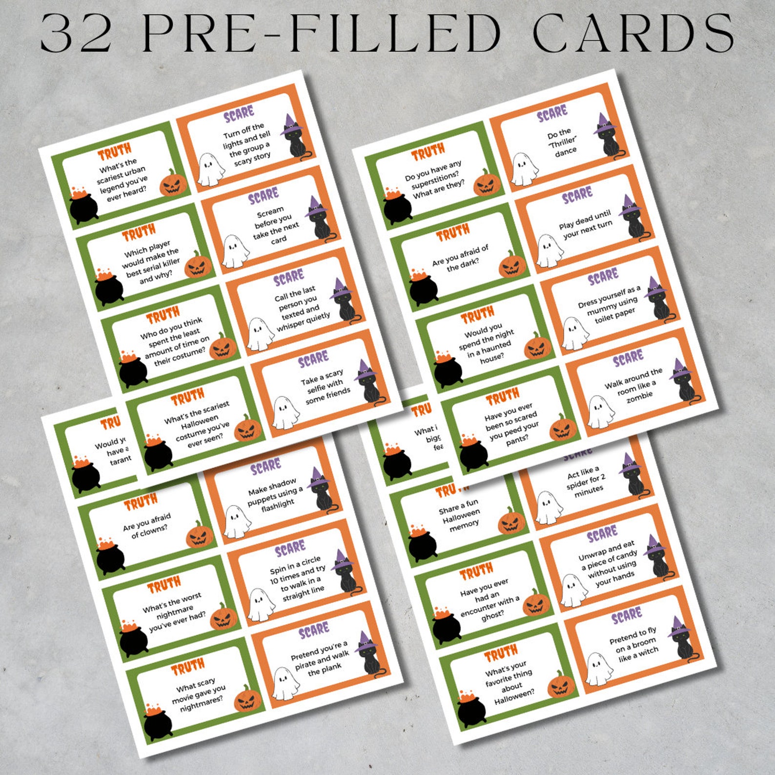 Halloween Truth or Scare, Halloween Truth or Dare, Halloween Kids Game ...
