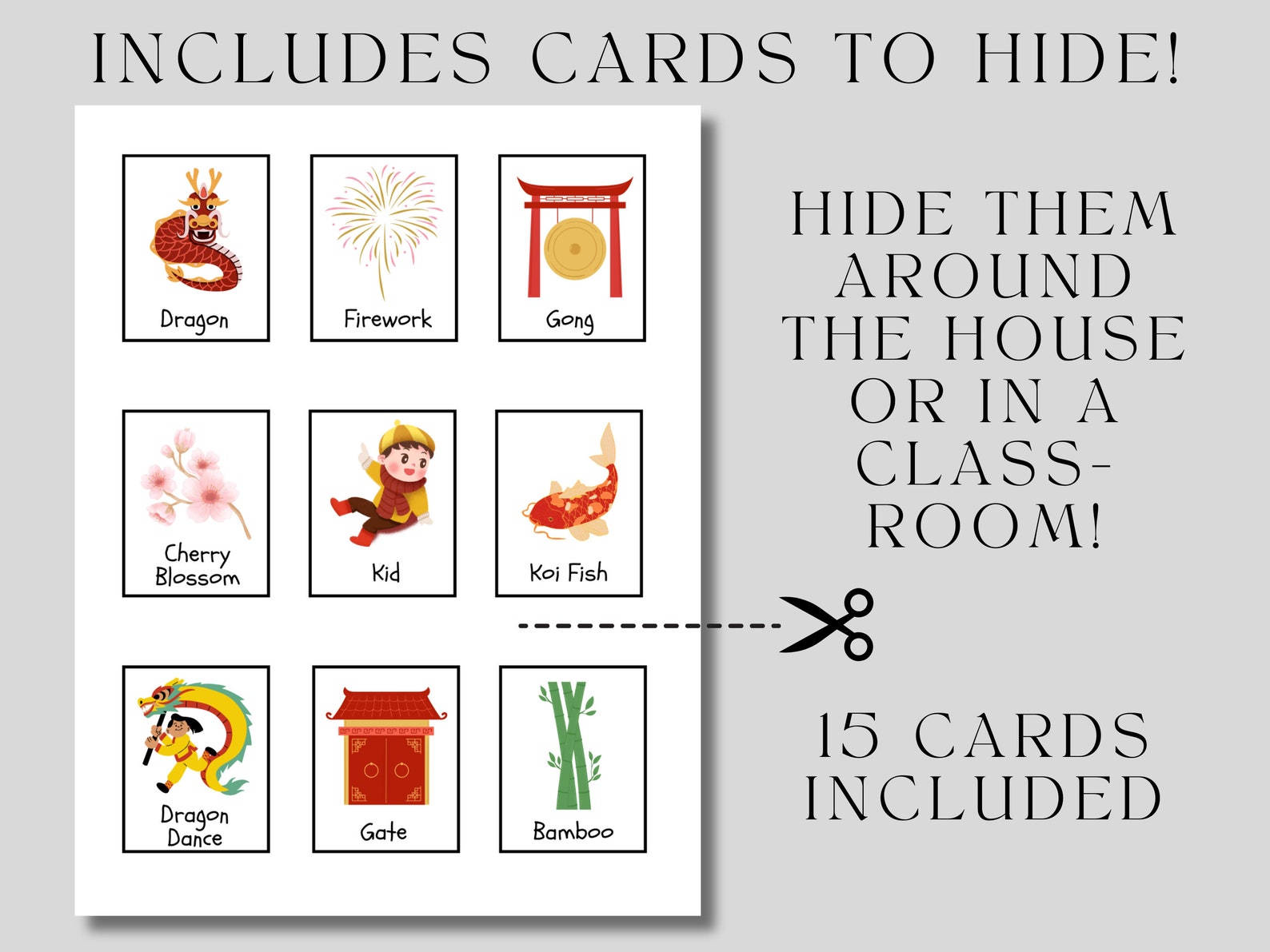 Chinese New Year Scavenger Hunt, Lunar New Year Game, Year of the ...