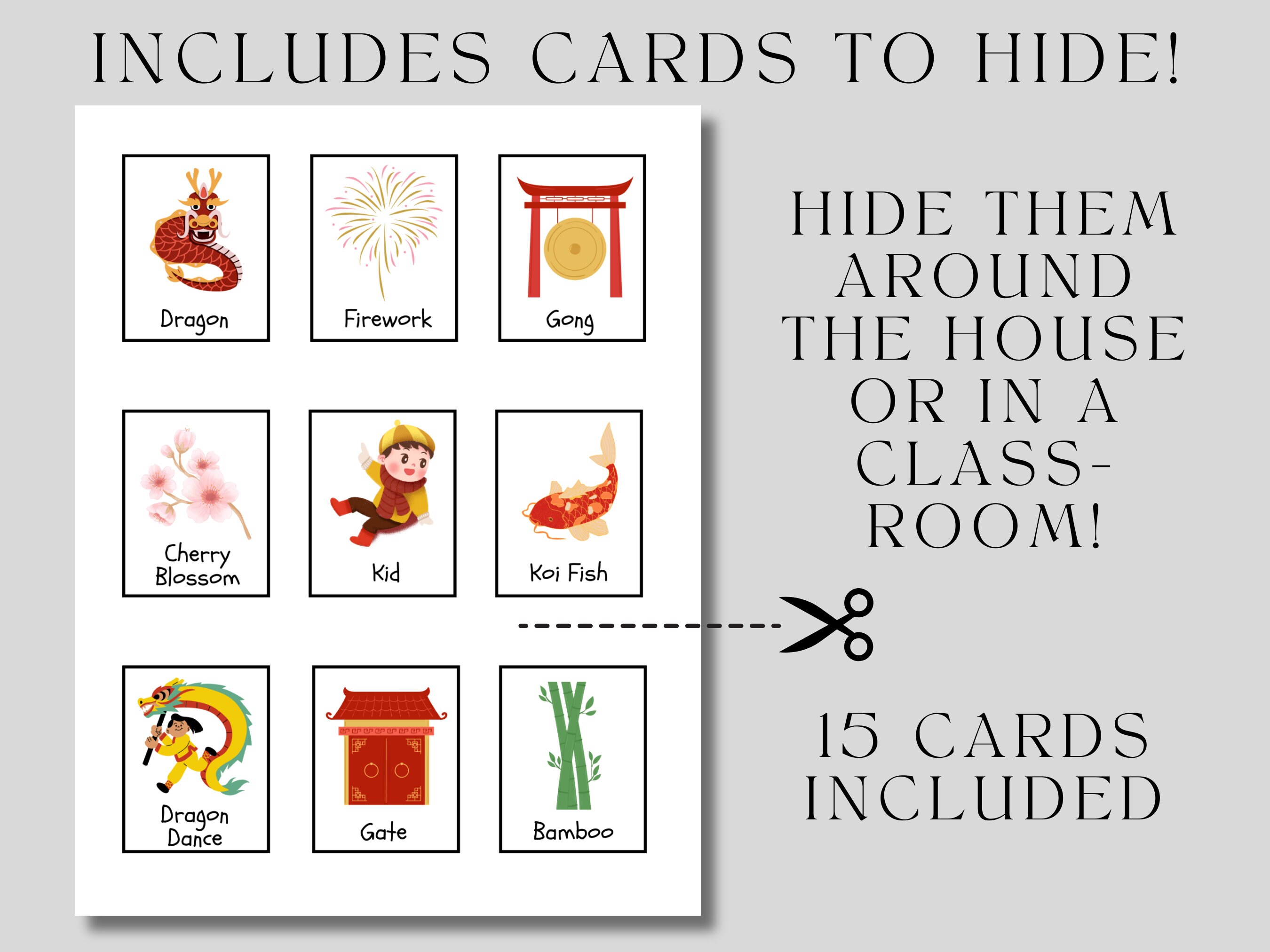 Chinese New Year Scavenger Hunt, Lunar New Year Game, Year of the ...