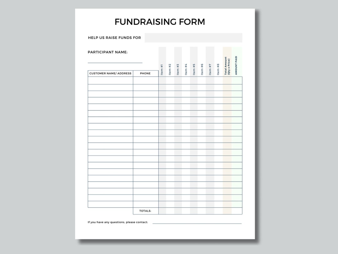 Fundraising Form, Fundraiser, Order Tracking Page, Canva Template ...