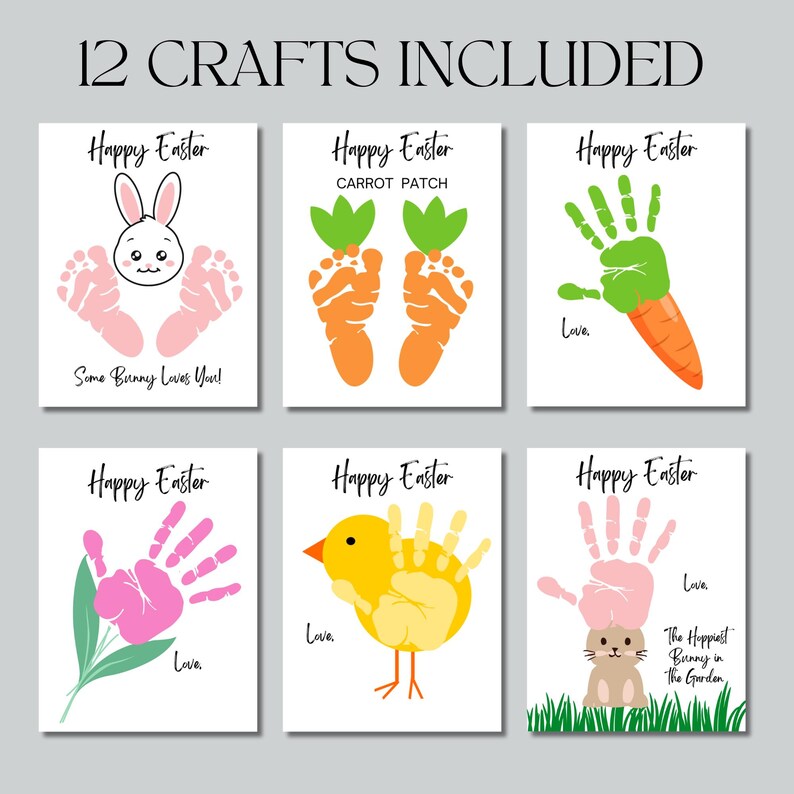 2025 Easter Handprint Art, Easter Handprint Crafts, Easter Footprint ...