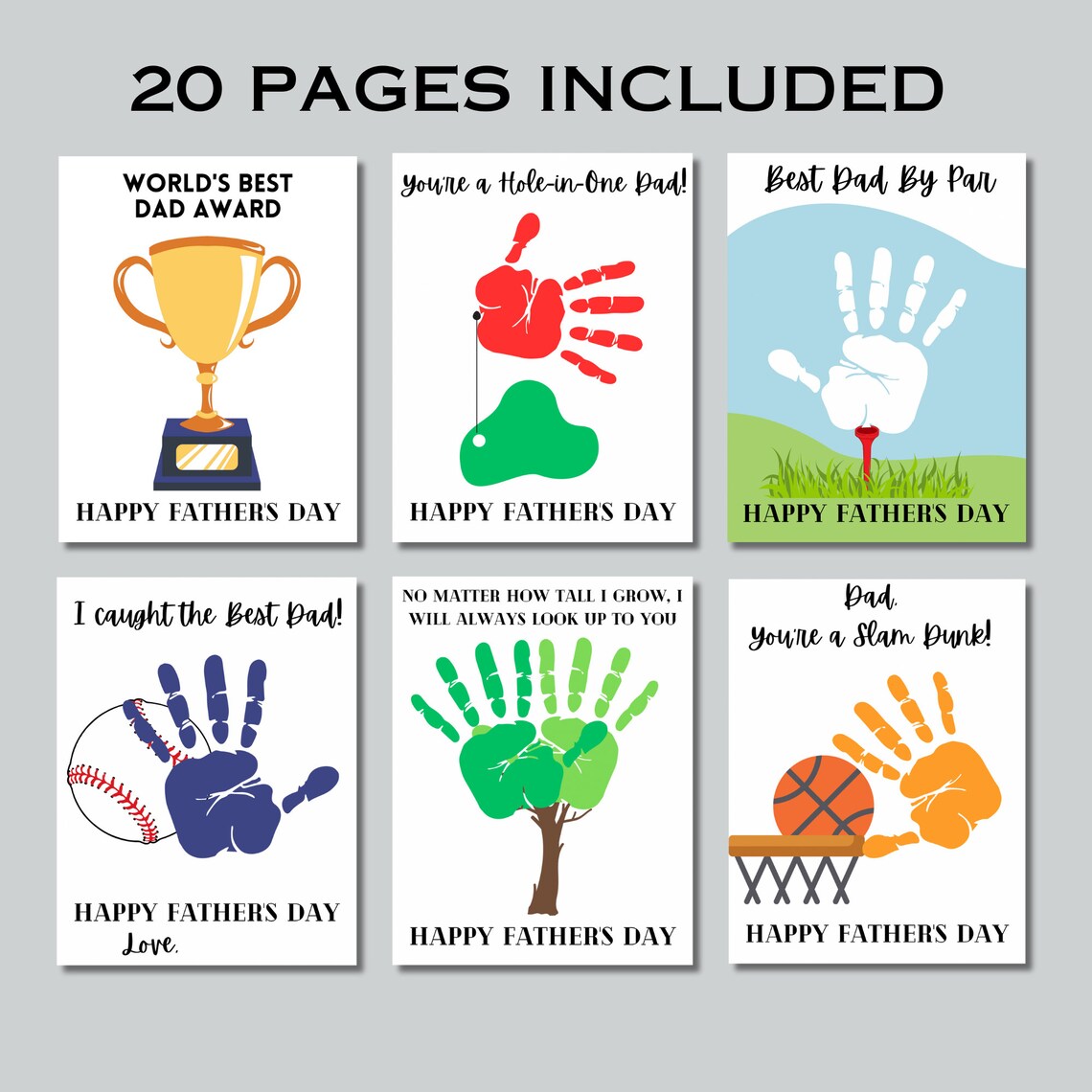 Fathers Day Handprint Craft Dad Birthday Gift DIY Gift for Dad Fathers ...