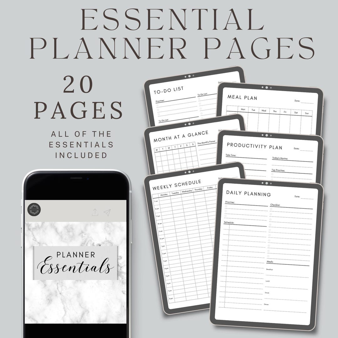 Printable Planner Bundle: Daily, Weekly, Monthly Pages (a4/a5/letter ...