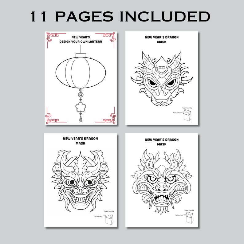 Chinese New Year Activity Bundle, Lunar New Year Printable Pages, Year ...
