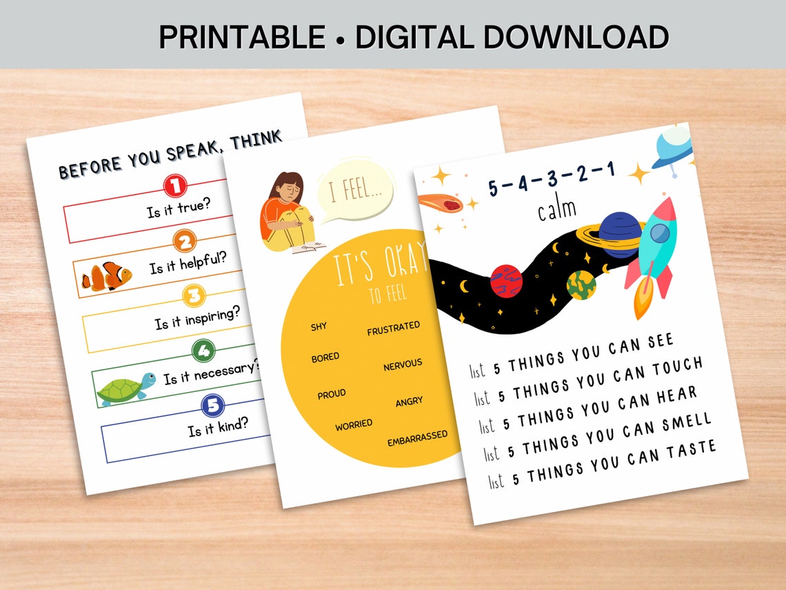 Calm Down Corner Poster Printables, Calming Corner, Emotional ...