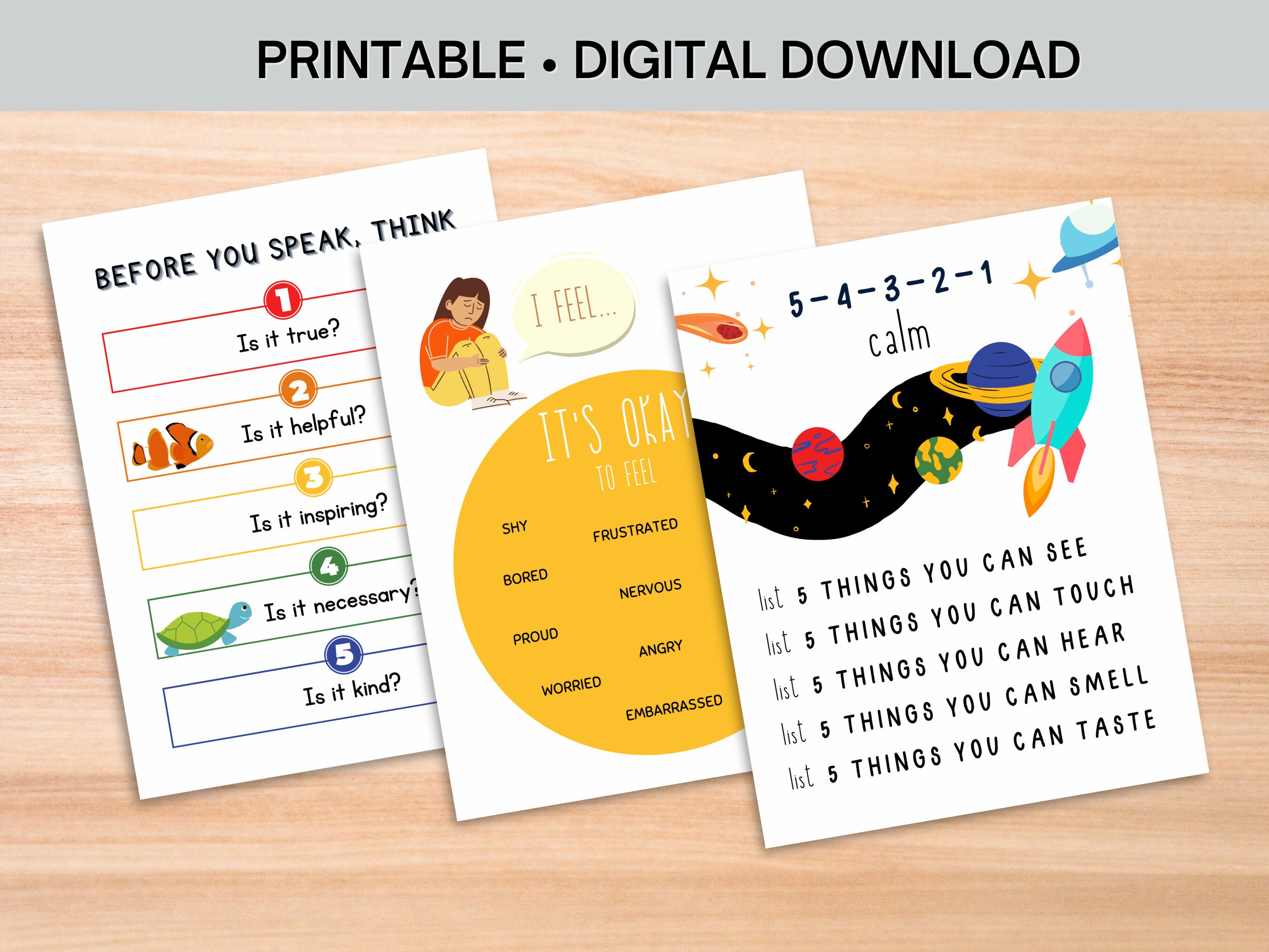 Calm Down Corner Poster Printables, Calming Corner, Emotional ...