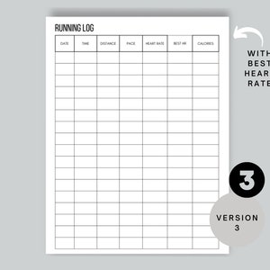 Running Logs, Running Trackers, 100 Mile Tracker, Printable Walking ...