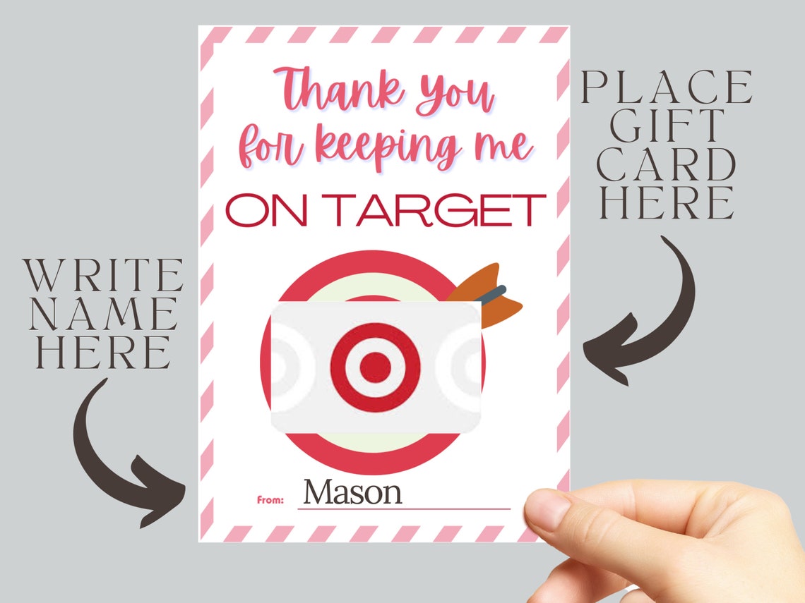 Valentine's Day Target Gift Card Holder for Teachers, Teacher Gift Card ...