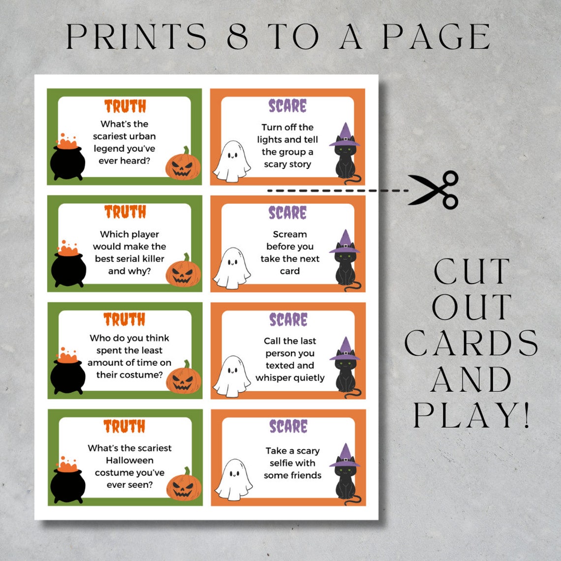 Halloween Truth or Scare, Halloween Truth or Dare, Halloween Kids Game ...