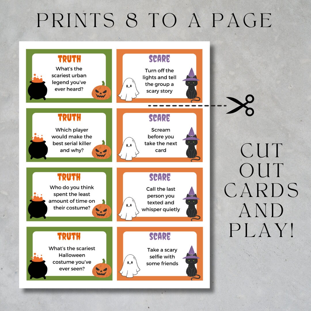 Halloween Truth or Scare, Halloween Truth or Dare, Halloween Kids Game ...