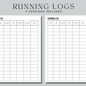 Running Logs, Running Trackers, 100 Mile Tracker, Printable Walking ...