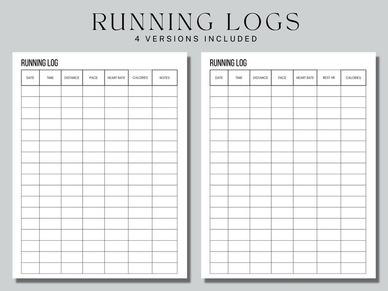 Running Logs, Running Trackers, 100 Mile Tracker, Printable Walking ...
